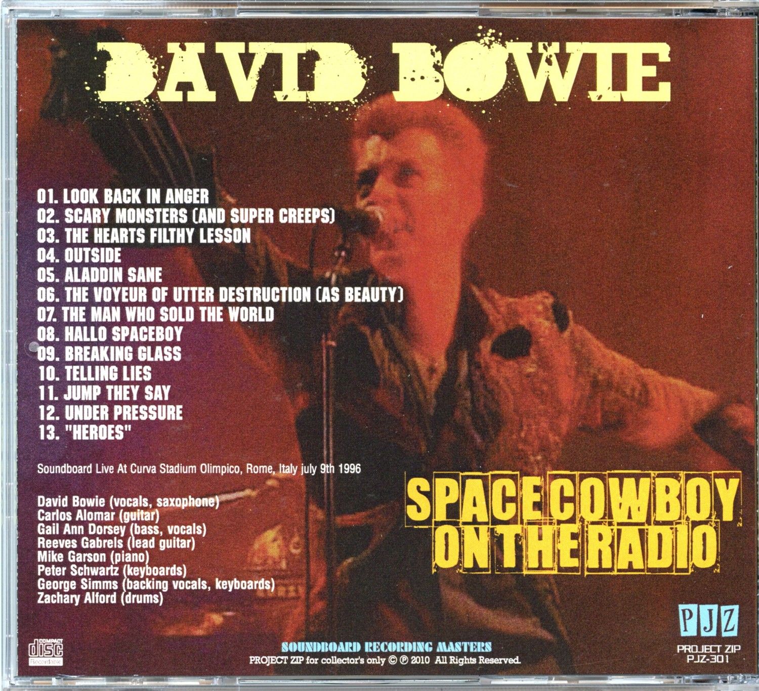 DAVID BOWIE - Space Cowboy On The Radio ( Project Zip ) Soundboard from ...