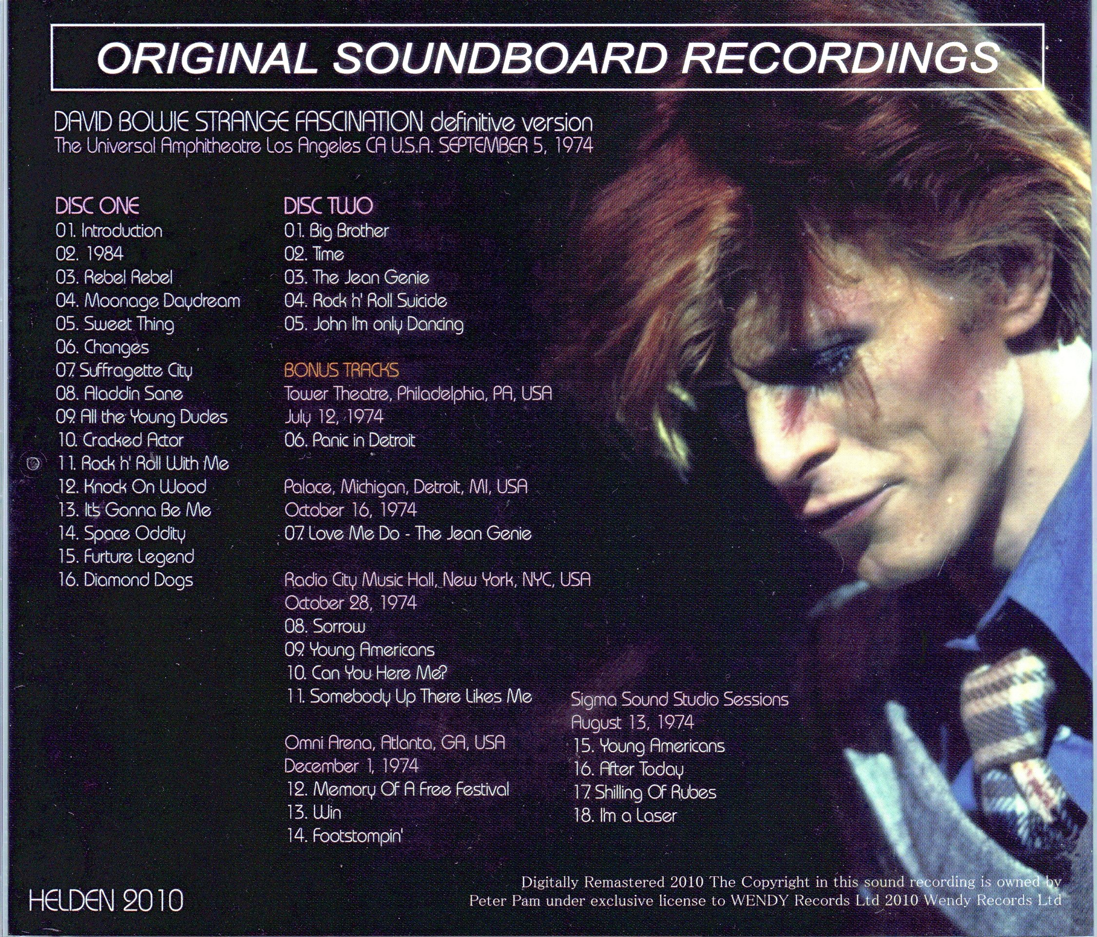 DAVID BOWIE - Strange Fascination Definitive Edition ( 2 cd set ...