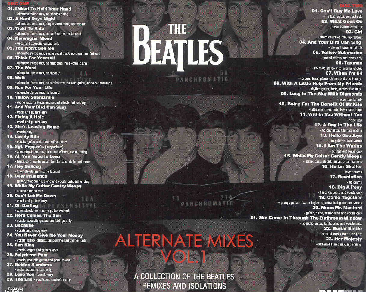 The Beatles - Alternate Mixes Vol. 1 ( 2010 Beatfile ) ( 2 CD set ) ( A ...