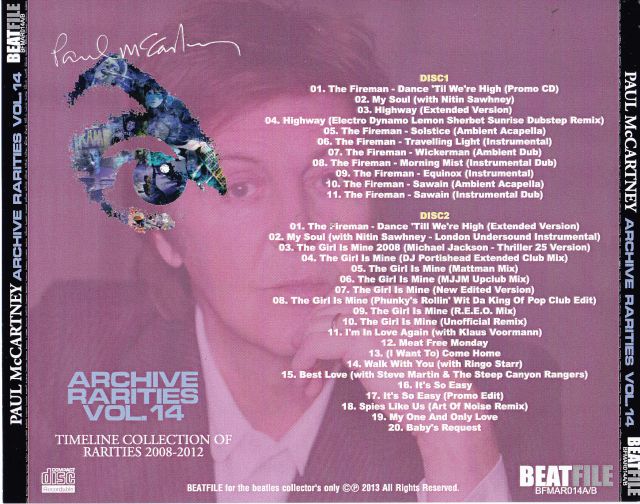 Paul McCartney - Archive Rarities Vol. 14 ( 2 CD set ) ( Timeline ...