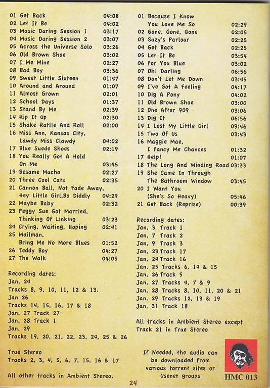 The Beatles - Get Back ... Continued ! ( 2 CD - 24 Pages Full Size Book ...