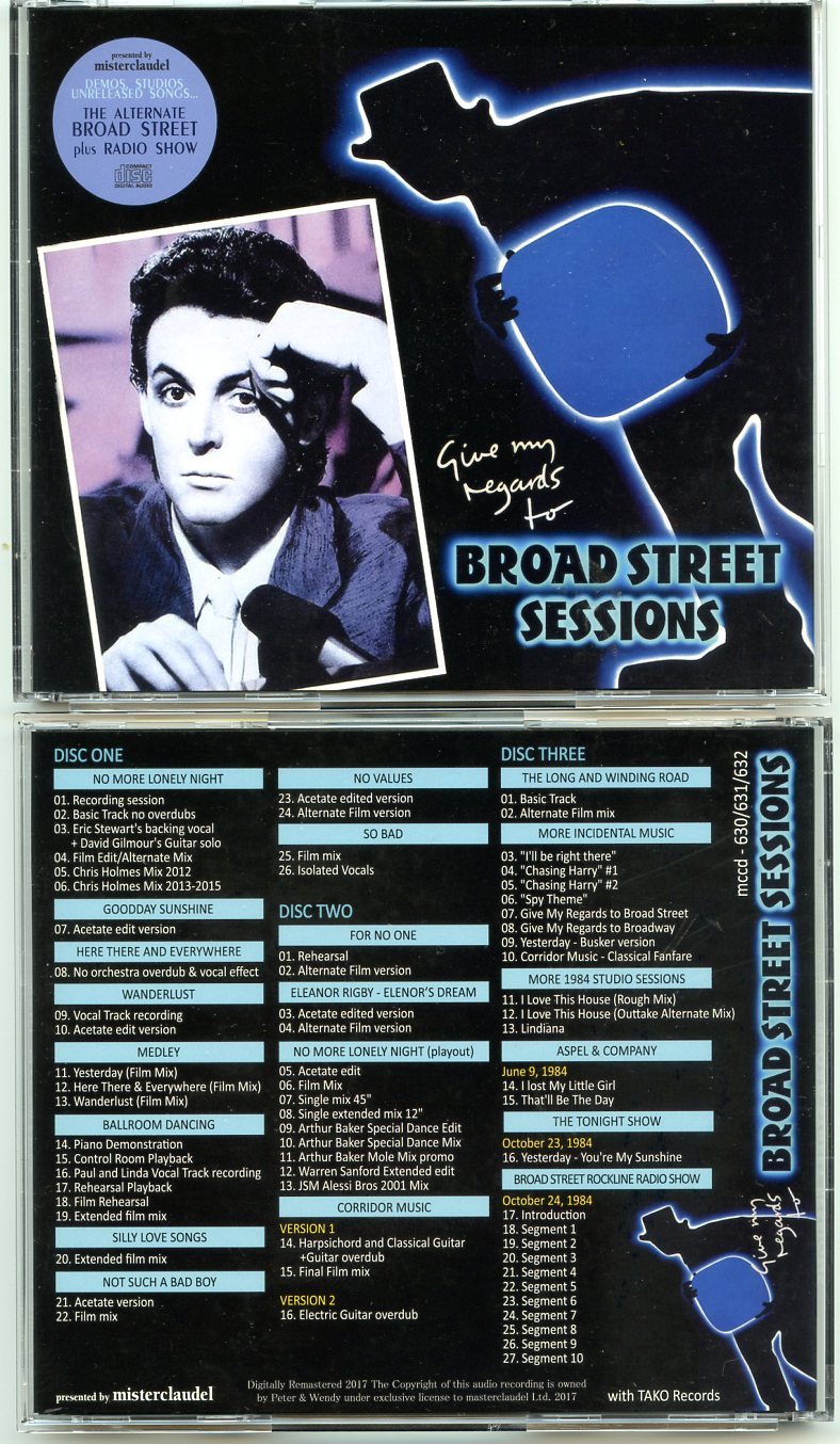 Paul McCartney – Broad Street Sessions (Misterclaudel) (3 CD) - Thecdbunker