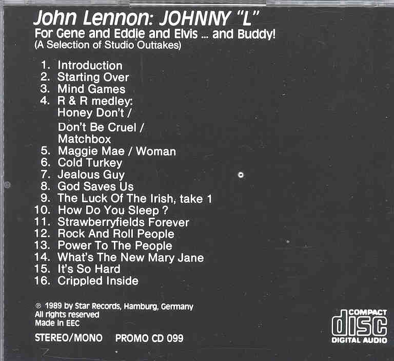 John Lennon - Johnny "L" - Thecdbunker