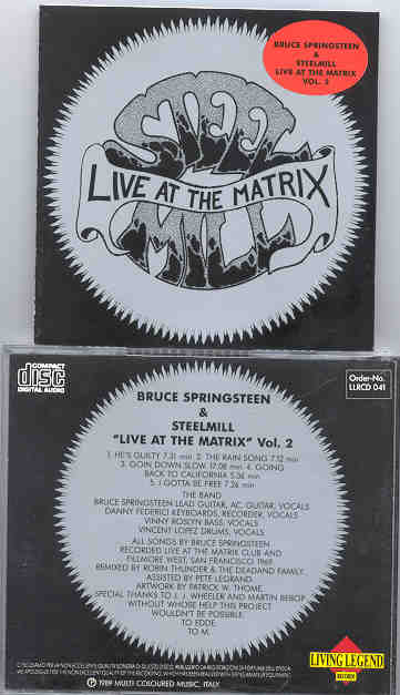Bruce Springsteen - Live At The Matrix Vol.2 ( 1969 w / Steel Mill ...