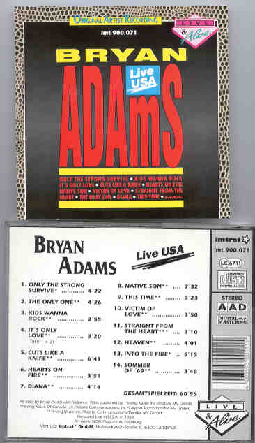 Bryan Adams - Live USA 1989 - Thecdbunker