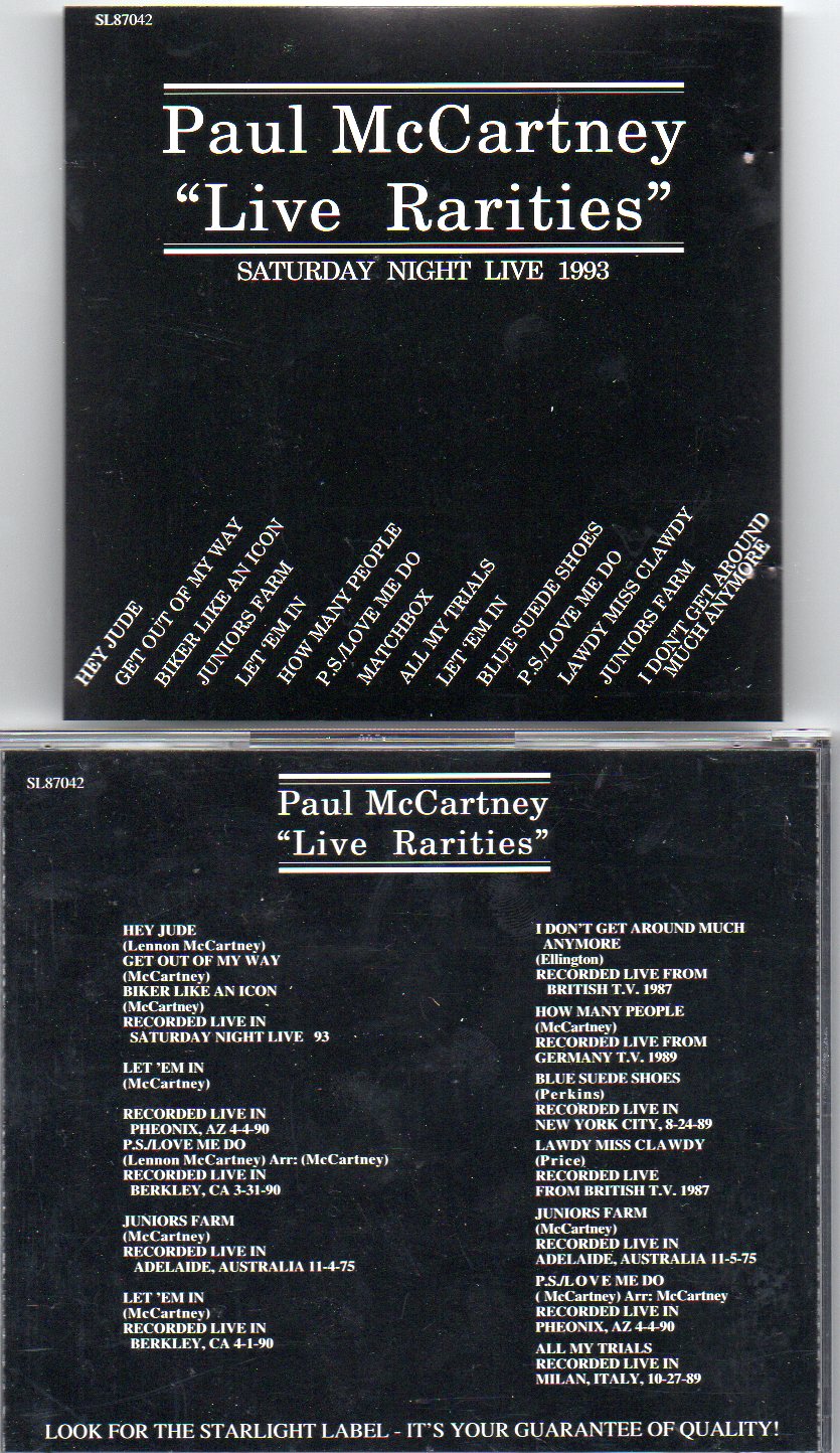 Paul McCartney - Live Rarities ( Saturday Night Live 1993 ) - Thecdbunker