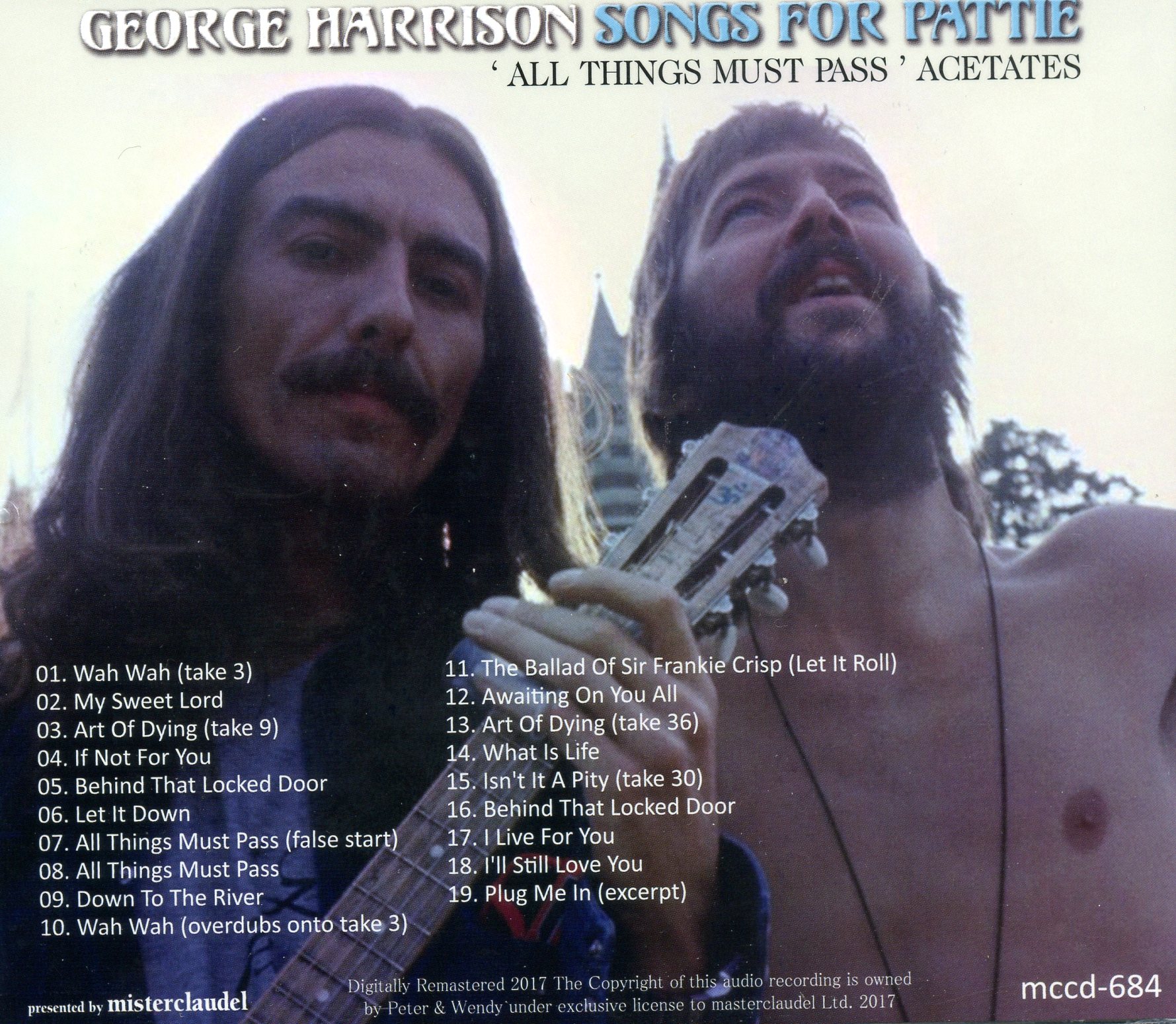 George Harrison – Songs for Pattie – All Things Must Pass Acetates ...