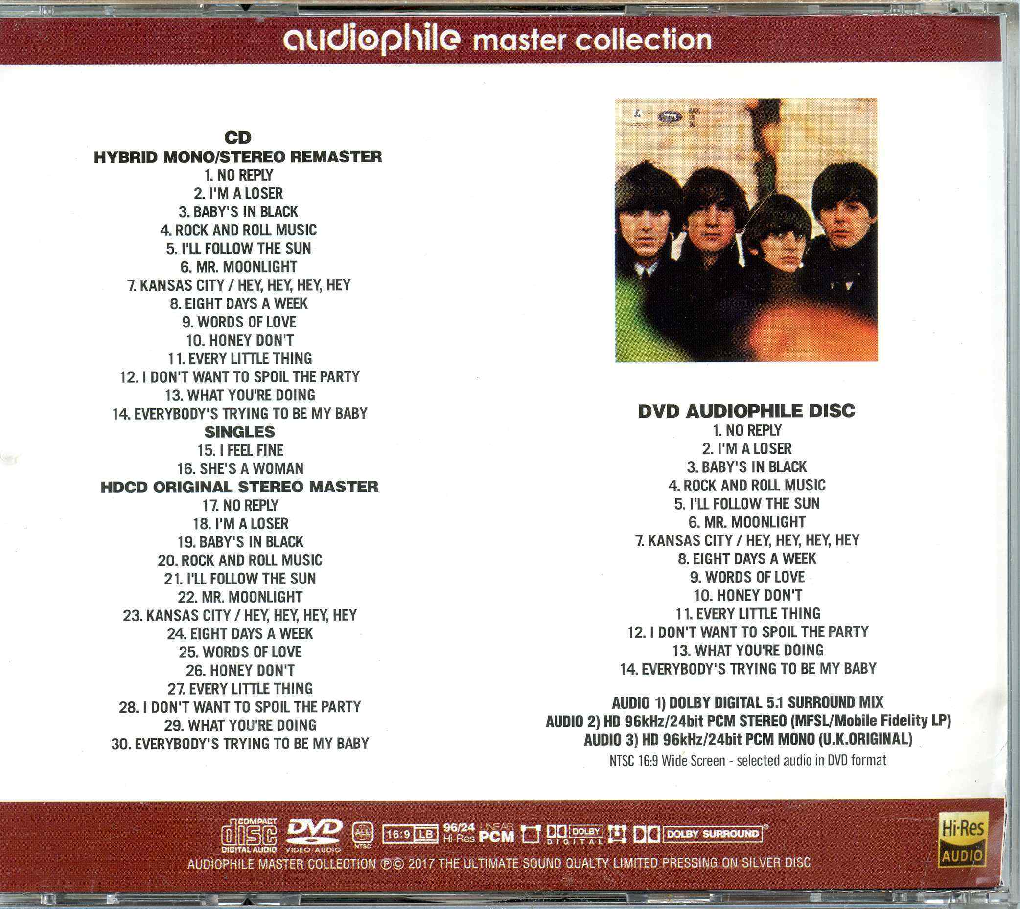 The Beatles- Audiophile Master Collection - Beatles For Sale ( 1 CD - 1 ...