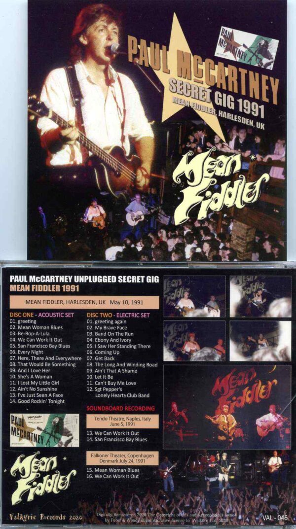 Paul McCartney- Mean Fiddler Secret Gig 1991 ( 2 cd set ) ( Valkyrie ...