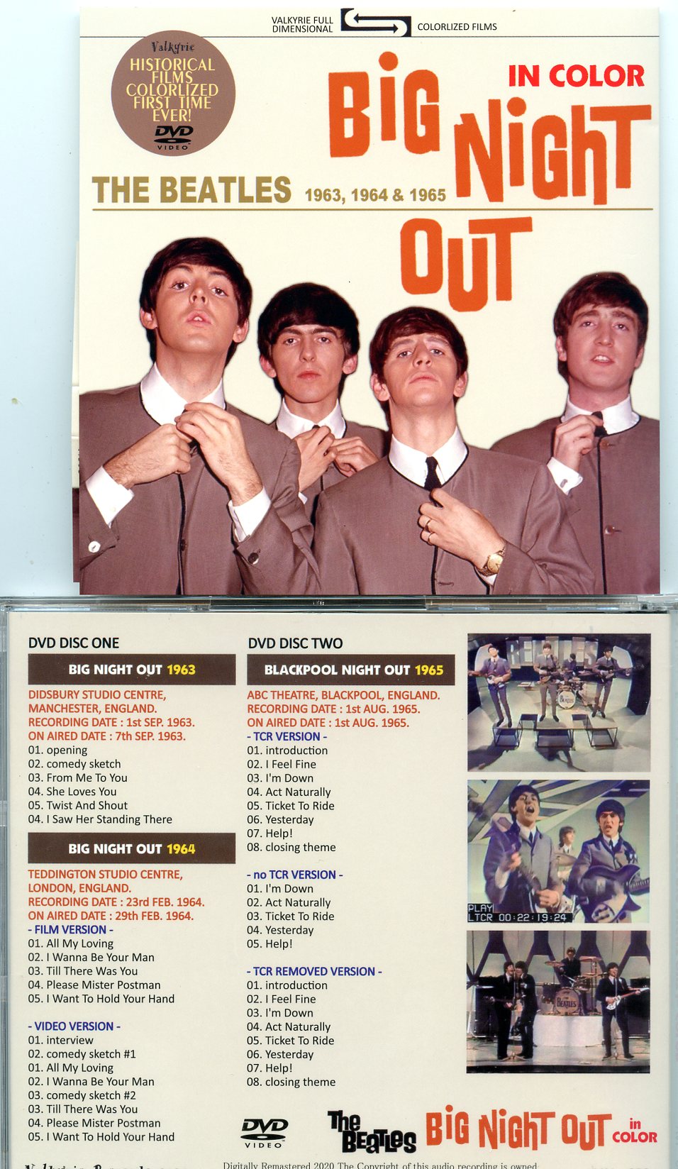 The Beatles - BIG NIGHT OUT IN COLOR ( 1 DVD ) ( Misterclaudel ...