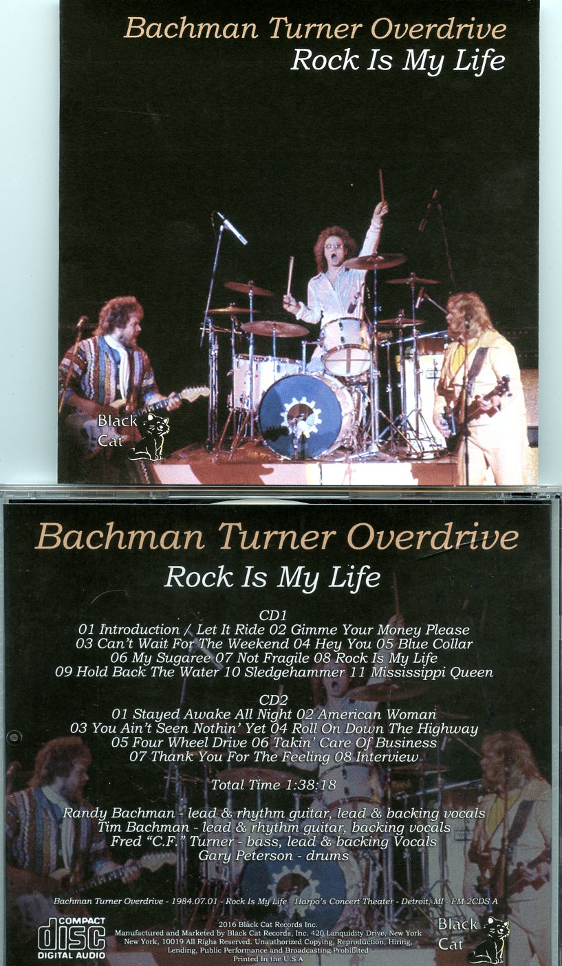 BACHMAN TURNER OVERDRIVE - Rock is My Life ( 2 CD SET ) ( FM from Harpo ...