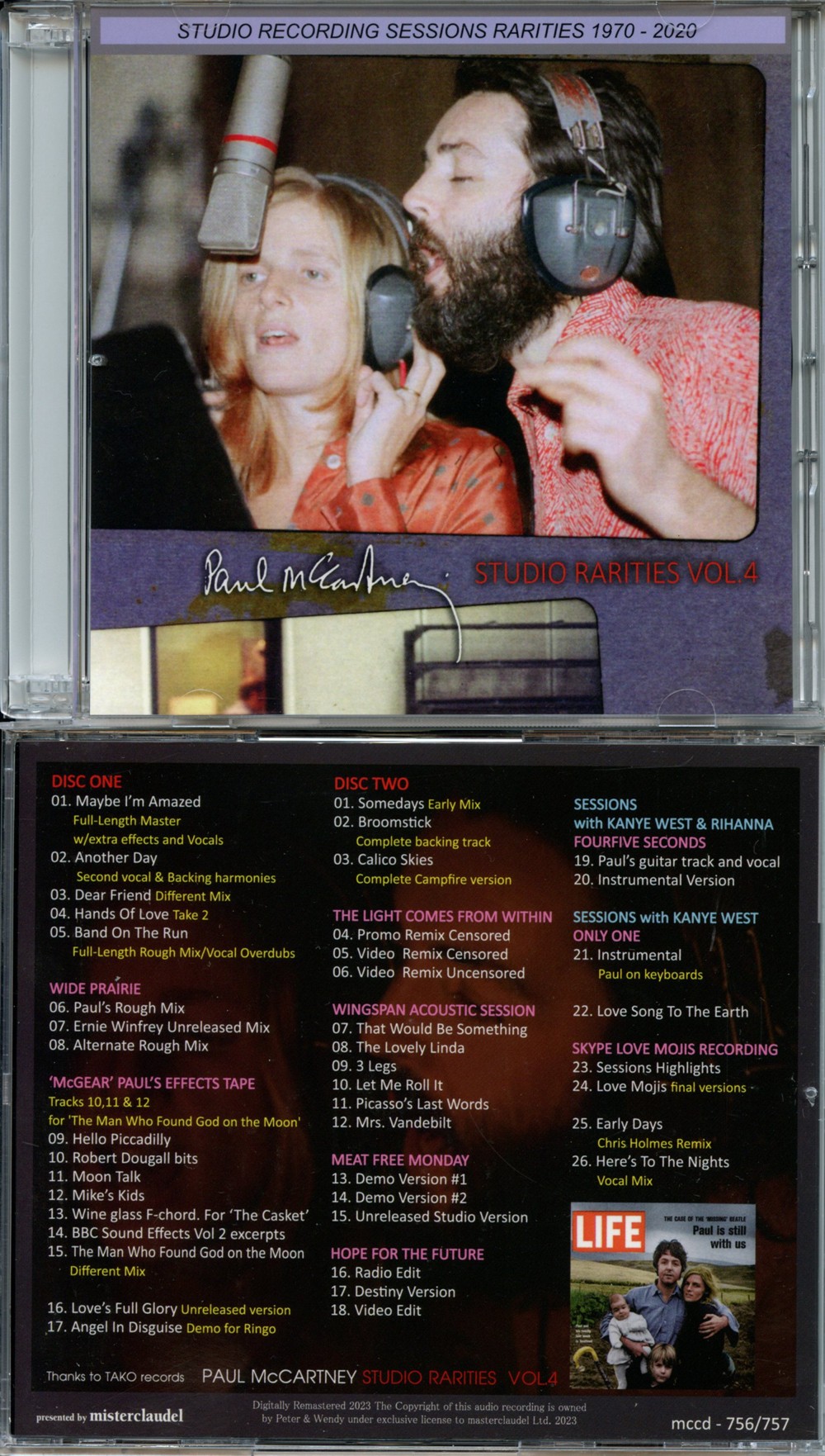 Paul McCartney - Studio Rarities Vol 4 ( 2 CD SET ) ( Misterclaudel ...